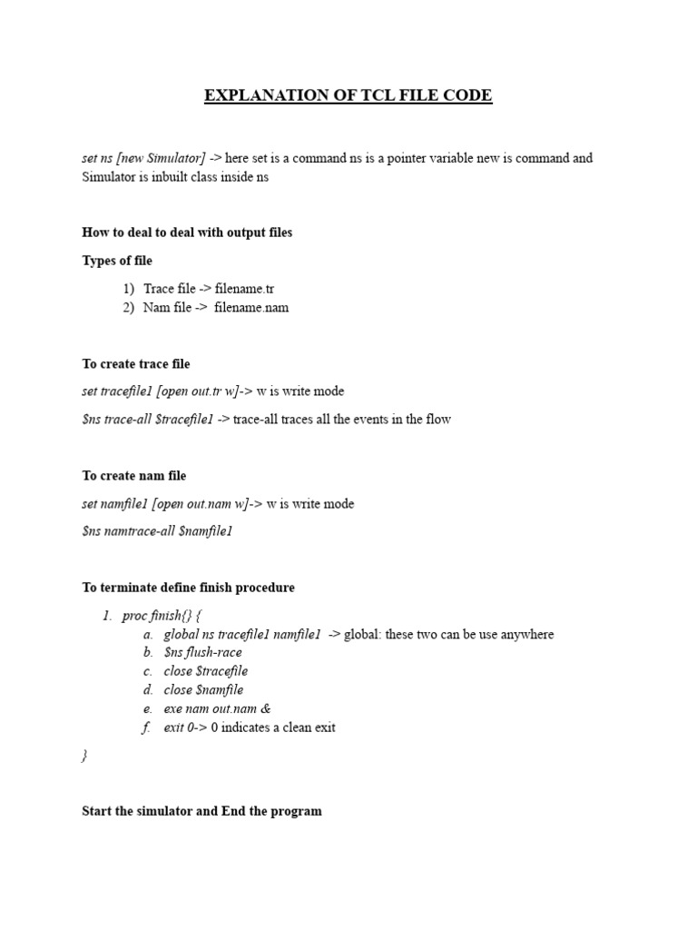 TCL File Explanation | PDF | Transmission Control Protocol | File Transfer Protocol