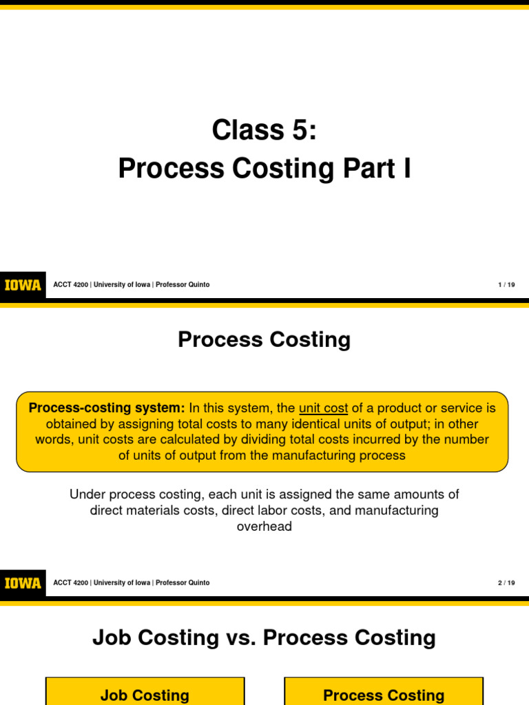 5, Process Costing Part I | PDF | Inventory | Business