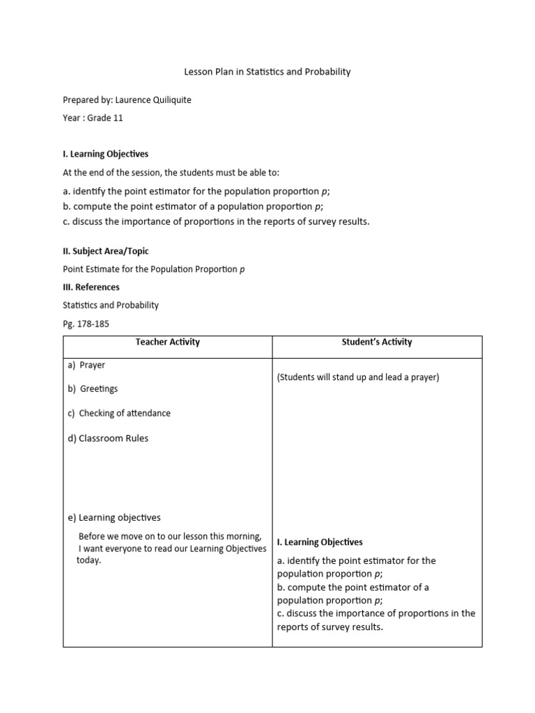 Final Demo Lesson Plan For Senior High | Download Free PDF | Cognition ...