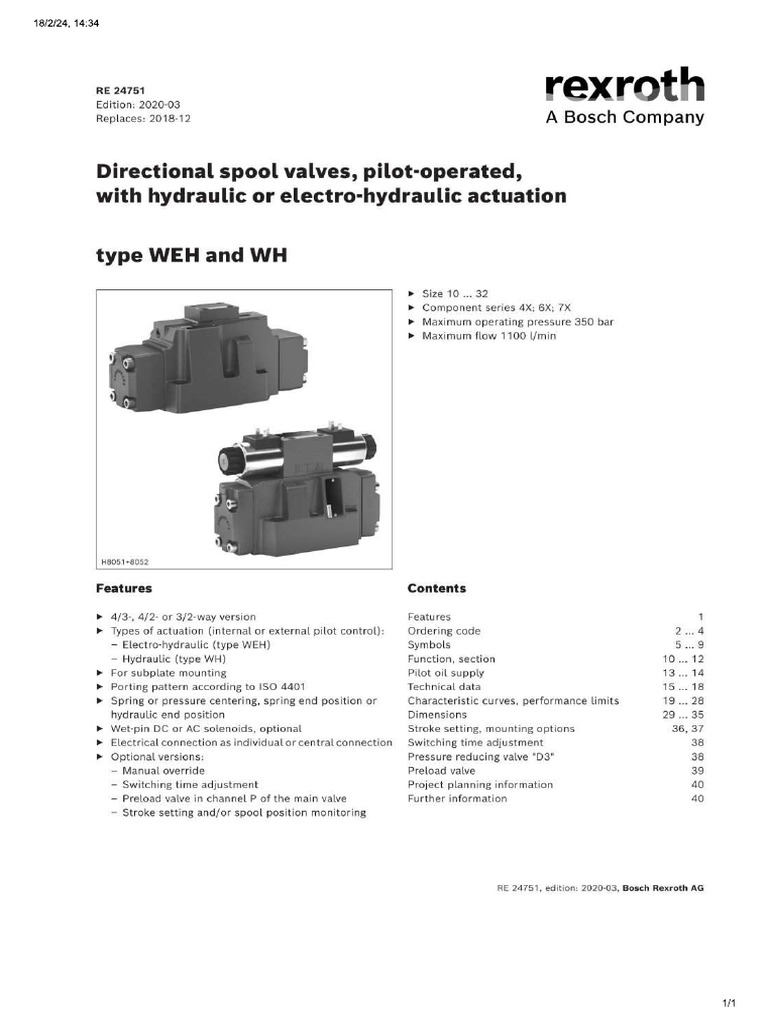Cátalogo REXROTH v. direccionales | PDF