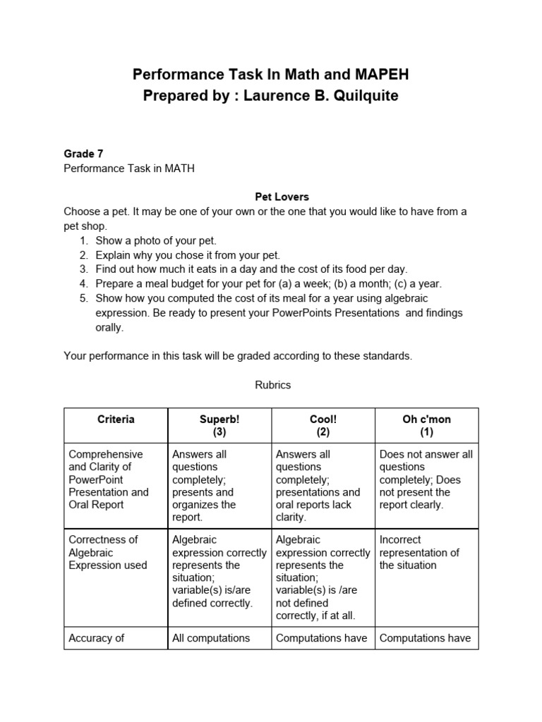 Performance Task in Math and MAPEH | PDF | Accuracy And Precision | Stairs