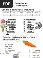 Alimentos Contables e Incontables | PDF