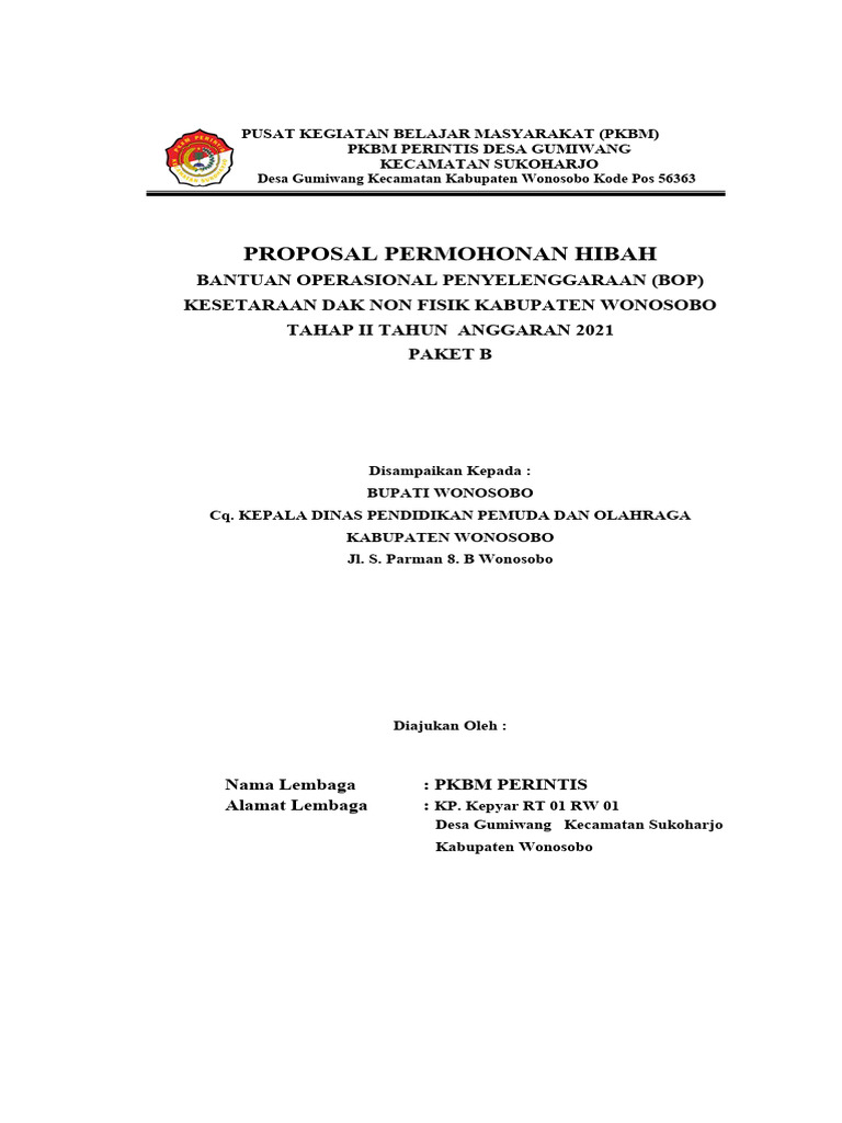 Cover Bop TAHAP 1 2023 | PDF | Ilmu Sosial