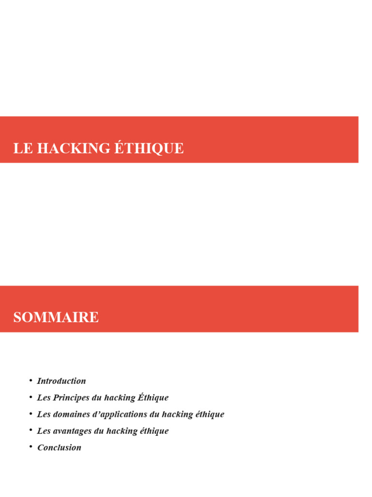 Hacking Ethique2 | PDF | Vulnérabilité (Informatique) | Sécurité
