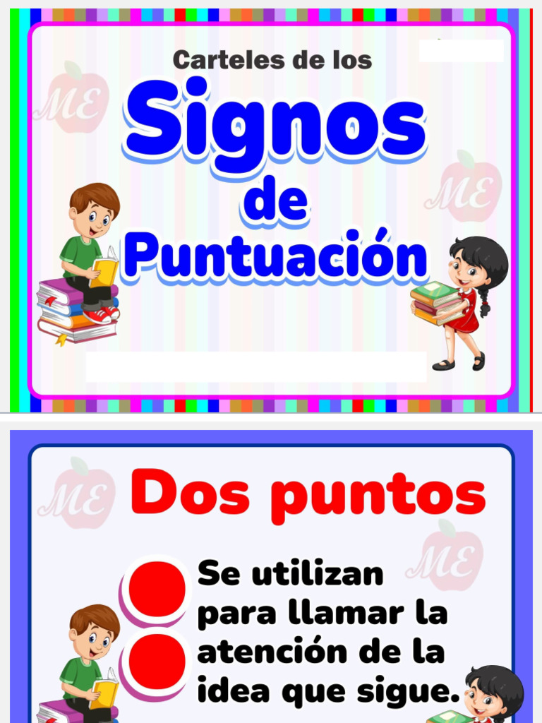 Carteles de Los Signos de Puntuacion para Decorar Tu Aula | PDF