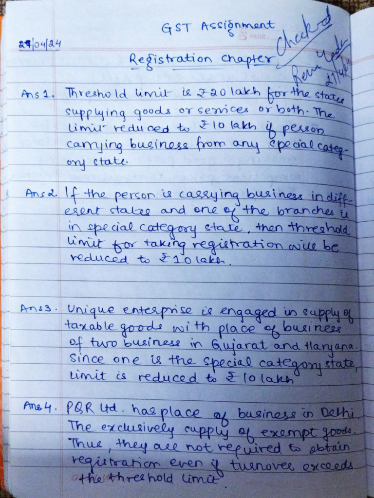 GST Assignment B.Com (H.) | PDF