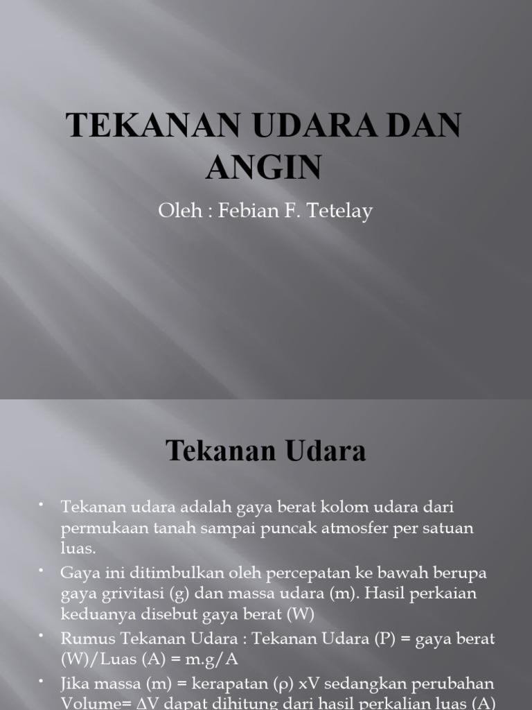 Pengaruh Tekanan Udara terhadap Angin | PDF
