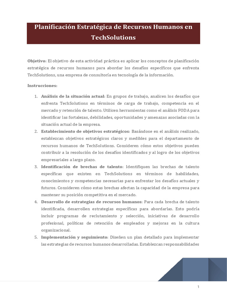 GP - 7 - (1) Caso de Aplicación - VLKSCXPPSQ | PDF | Gestión de recursos humanos | Planificación ...