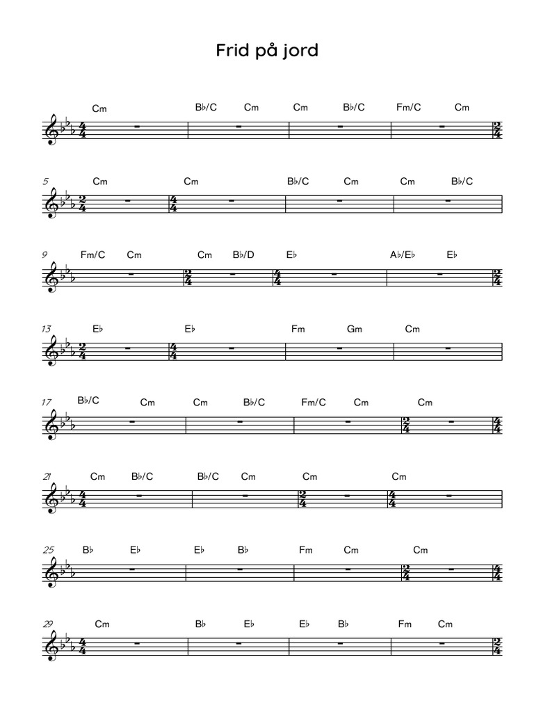 Frid På Jord - Full Score | PDF