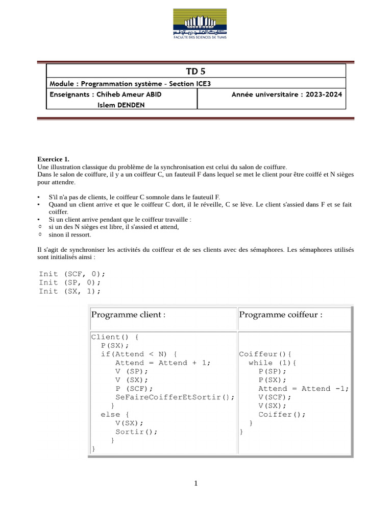 Synchronisation en programmation système | PDF | Concurrence (Informatique)