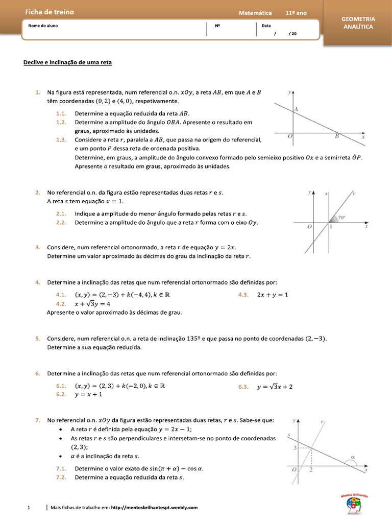 Declive de Uma Reta | PDF