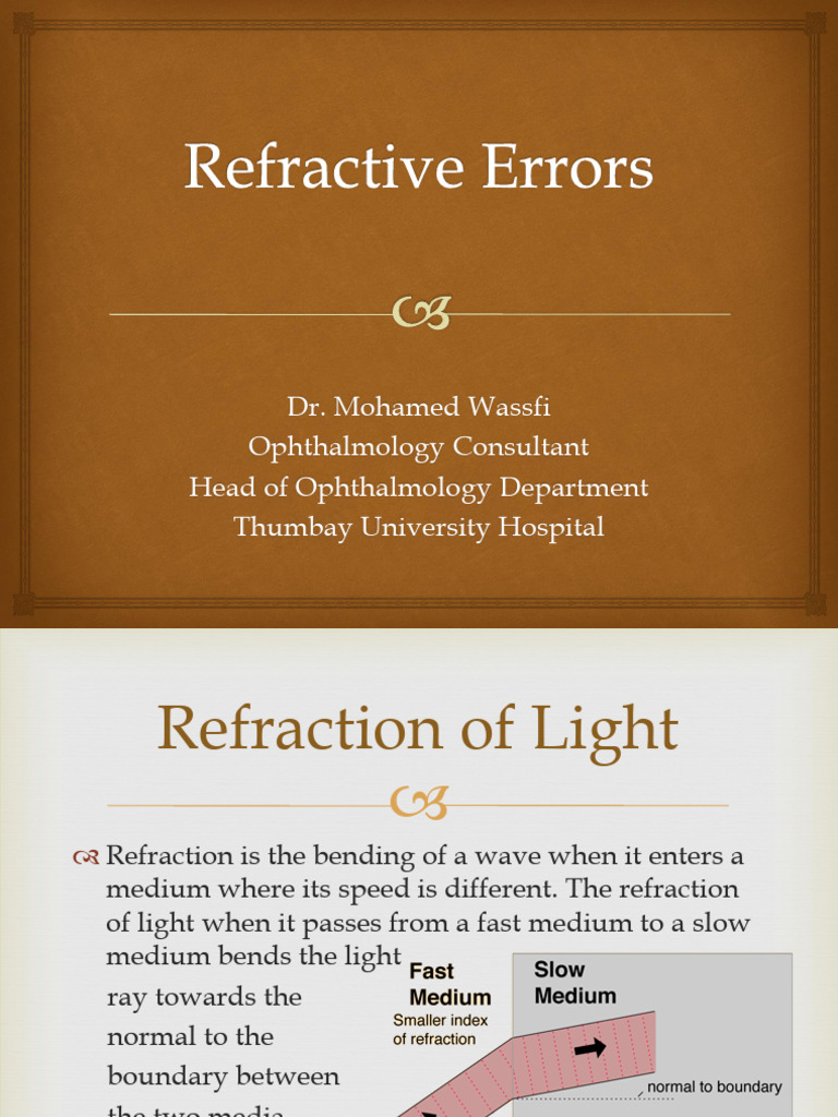 L2A Refractive Errors | PDF | Refraction | Myopia