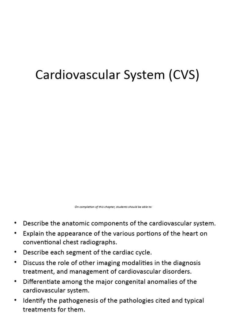 4.cardiovascular System (CVS) | PDF | Heart | Atrium (Heart)