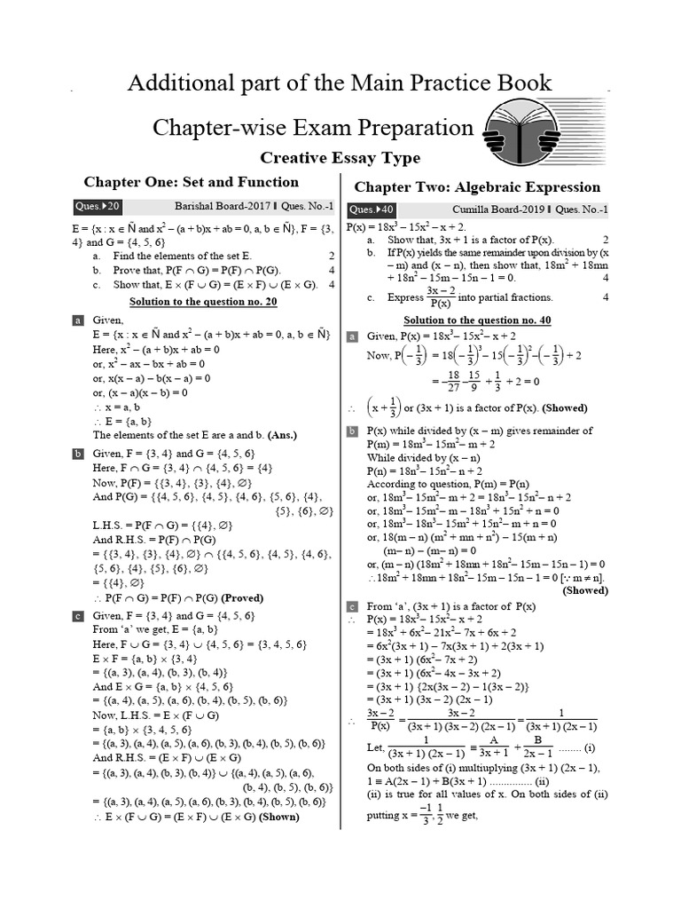 Higher Math Question Answers For SSC | PDF | Triangle | Perpendicular