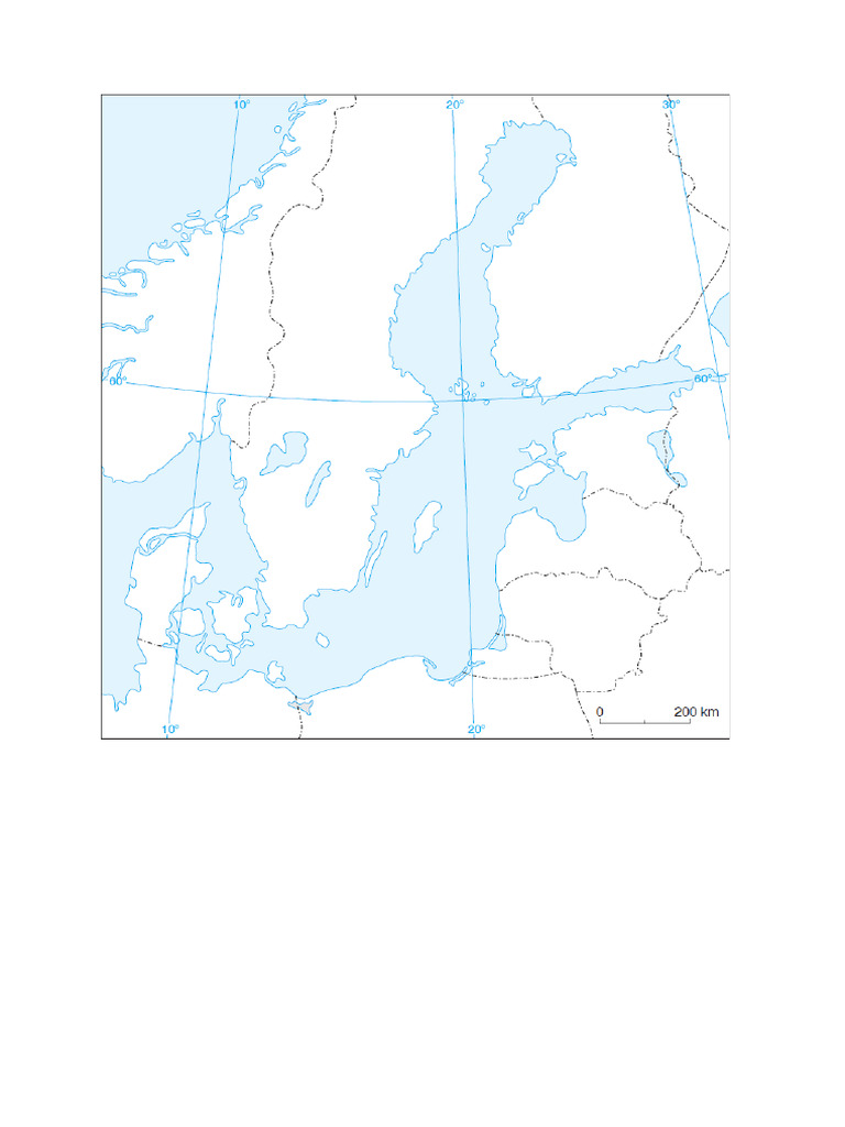 Mapa Konturowa Morze Baltyckie | PDF