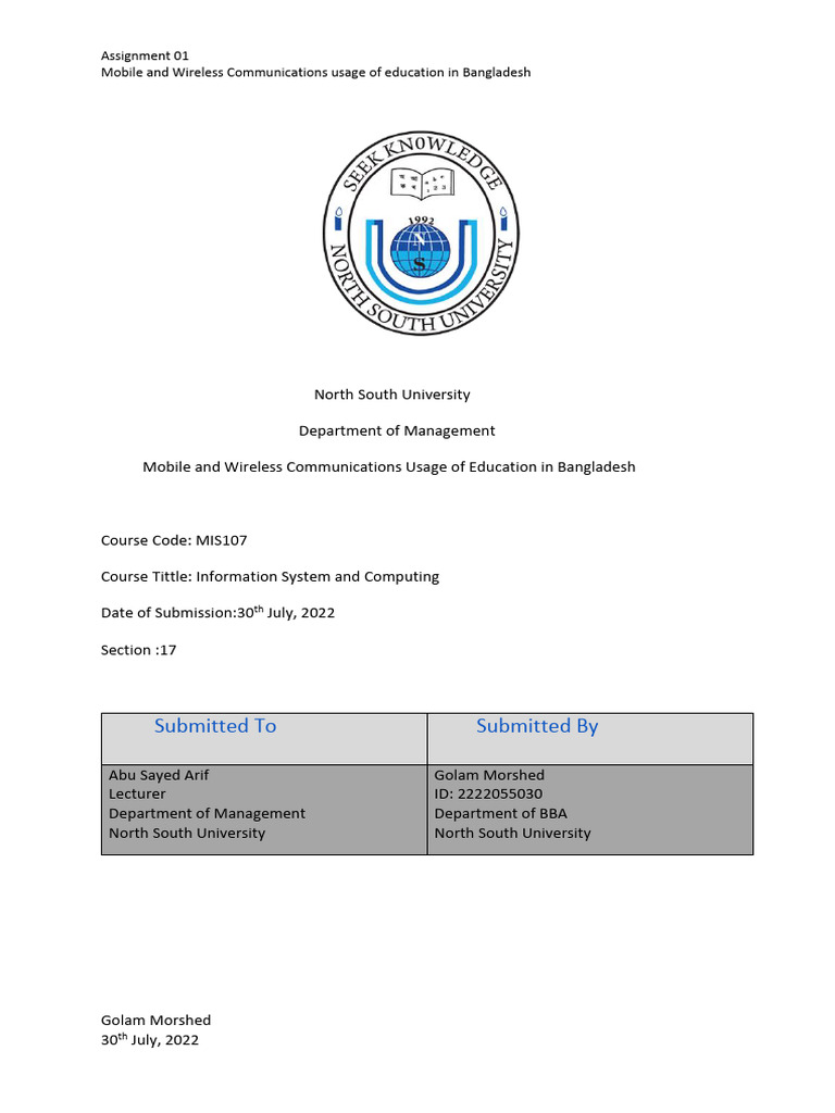 Assignment | PDF | Educational Technology | Mobile Phones