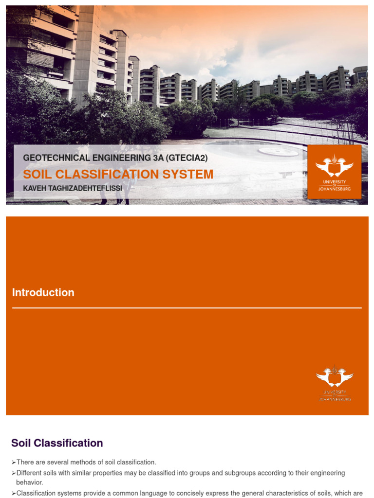 5-Soil Classification system-UJ-2023 | PDF | Loam | Clay