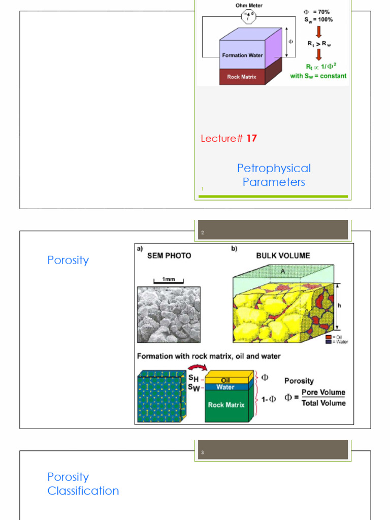 17 Petrophysical Parameters | PDF | Porosity | Applied And Interdisciplinary Physics