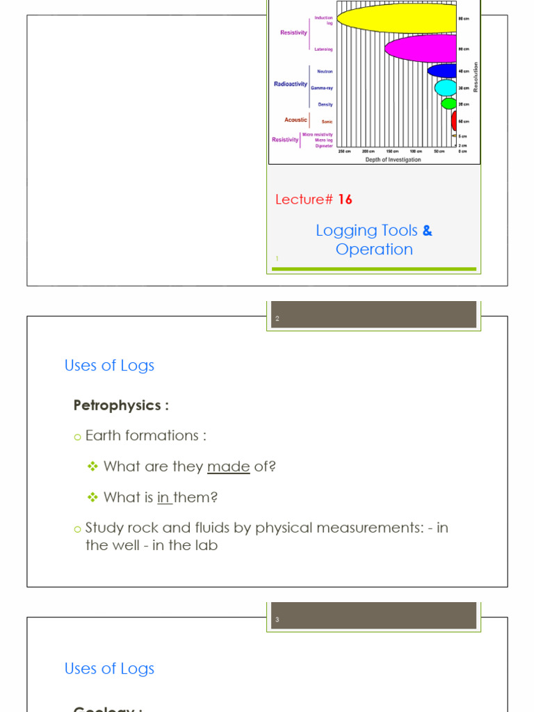 Overview of Well Logging Tools | PDF