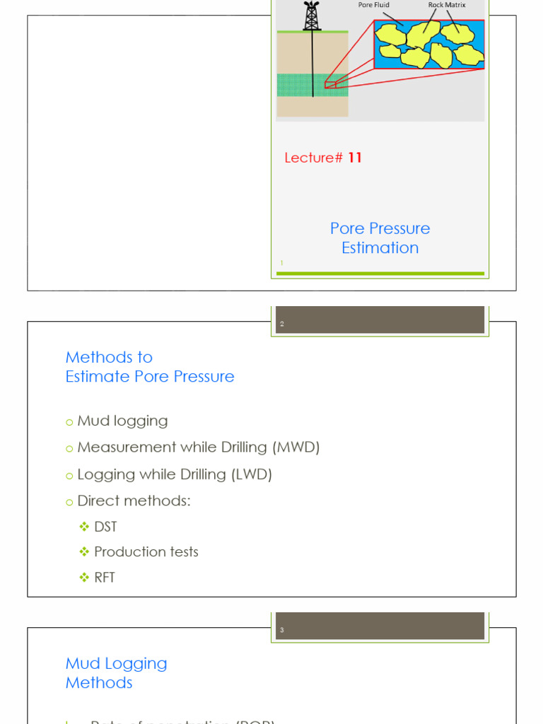 11 - Pore Pressure Estimation | PDF | Porosity