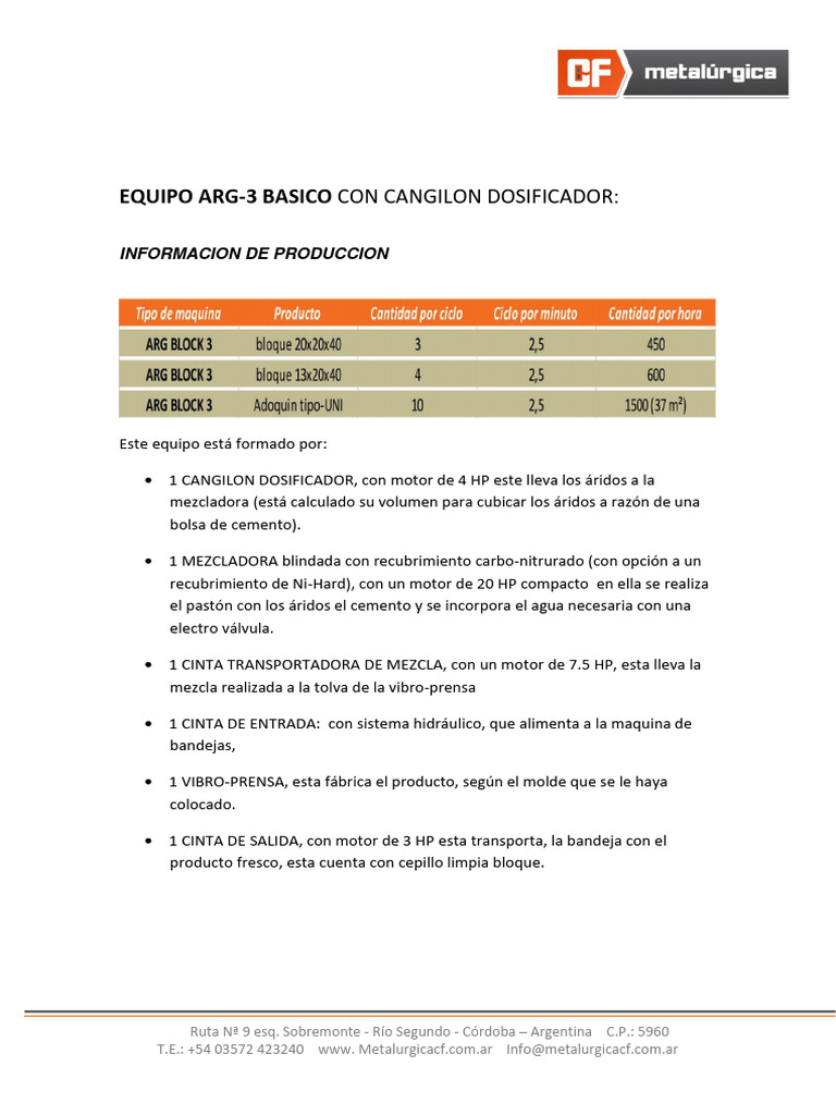 Especificacion Arg-3 Con Cangilon | PDF | Hormigón