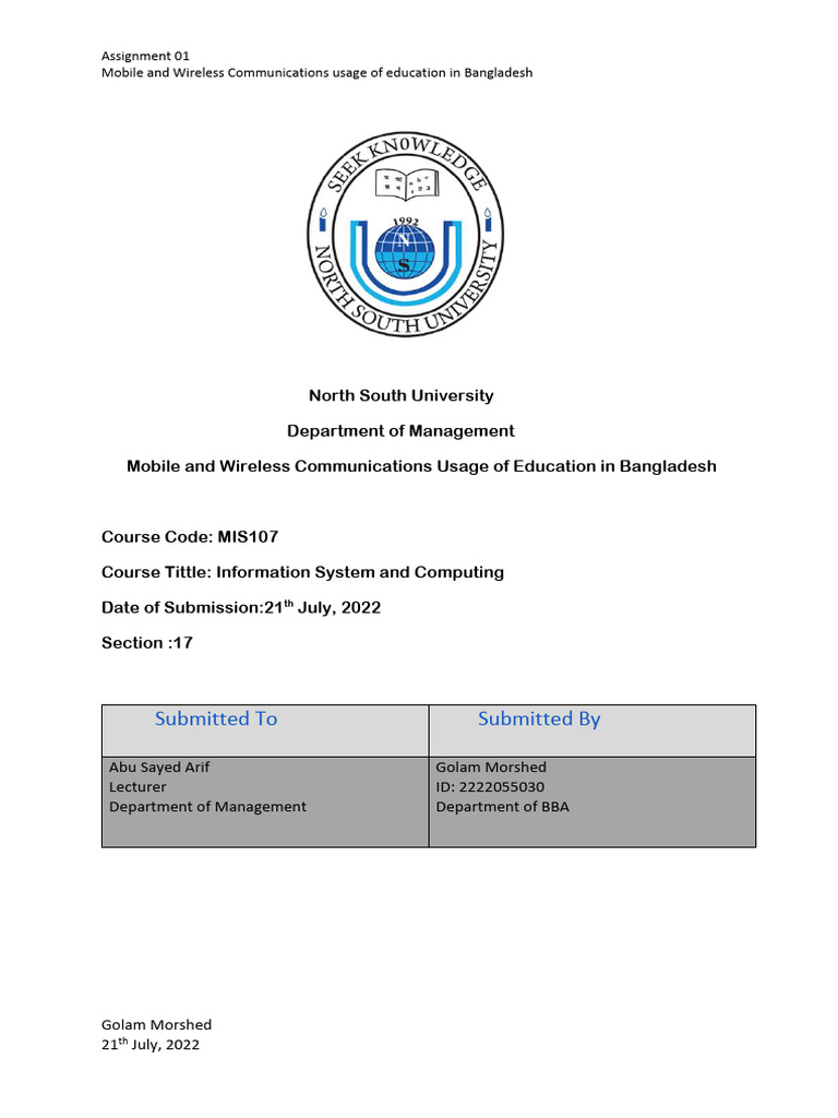 Final Copy of Assignment | PDF | Educational Technology | Mobile Phones