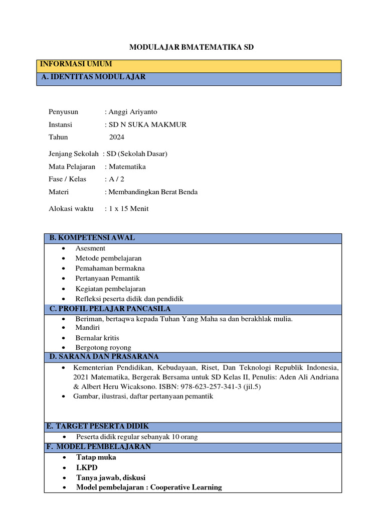 Modul Ajar Mikro | PDF