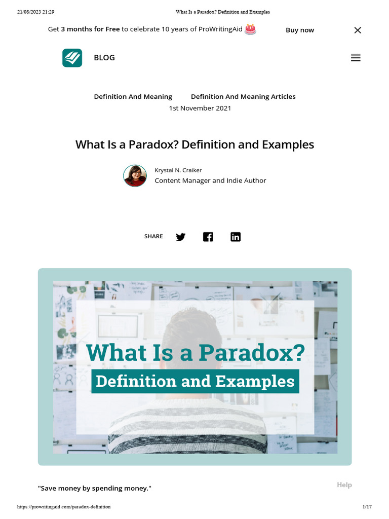What Is a Paradox_ - Article 2 | PDF | Paradox | Logic