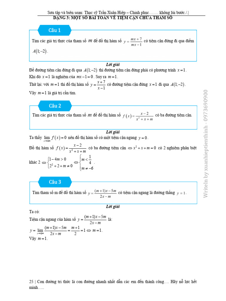 Bai Day Tiem Can Chua Tham So | PDF