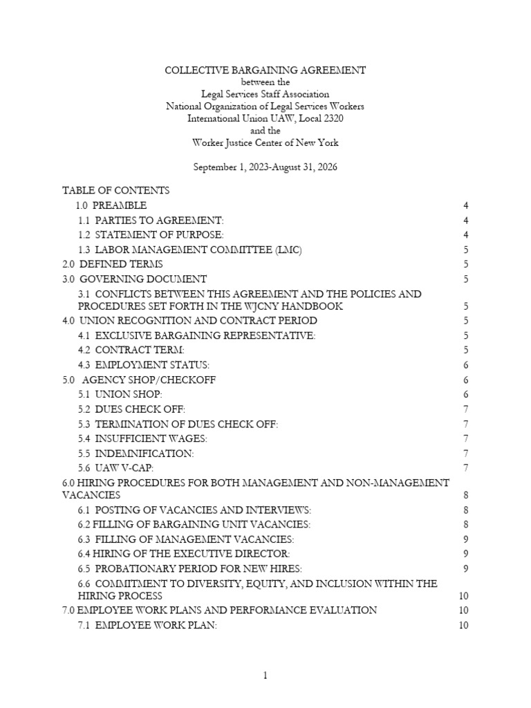 Collective Bargaining Agreement 2023-2026 | PDF | Overtime | Employment