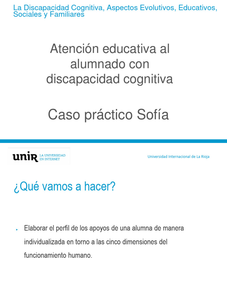 Practia 1. Caso Sofia | PDF | Maestros | Comportamiento