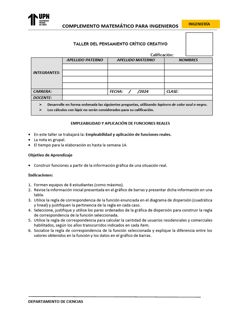 Taller de Competencias TPCC | PDF | Función (Matemáticas) Taller de Competencias TPCC | PDF | Función (Matemáticas)
