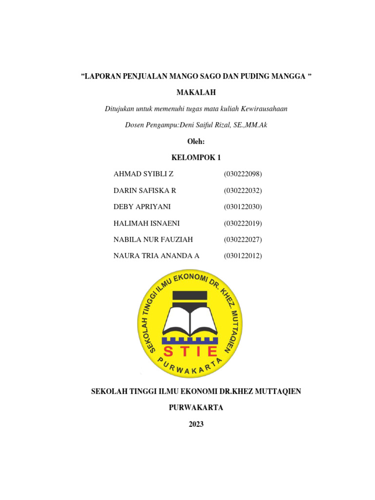 Makalah Kewirausahaan Kel 1 Analisis SWOT | PDF