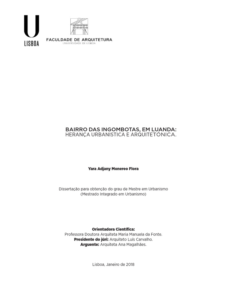Dissertação de Mestrado - Yara Flora | PDF | Angola | África