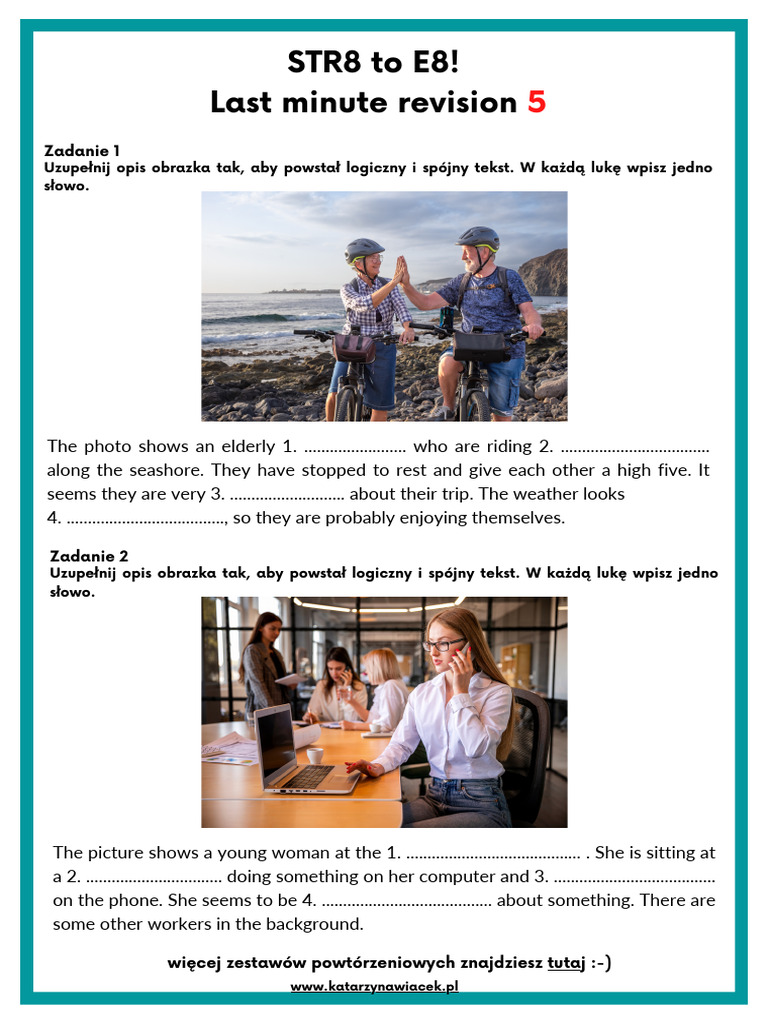 E8 - Last Minute Karta Pracy 5 | PDF