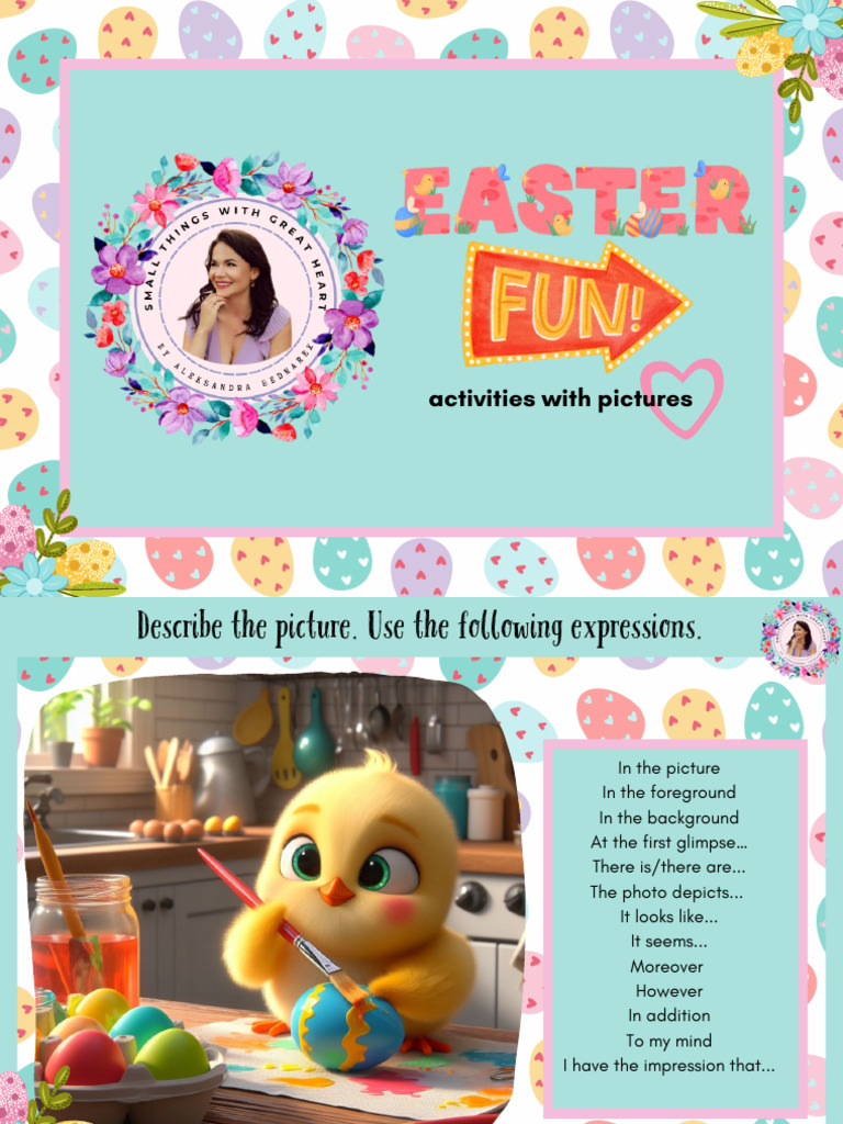 Easter - OPISYWANIE Ilustracji - E8 | PDF | Foods | Cooking