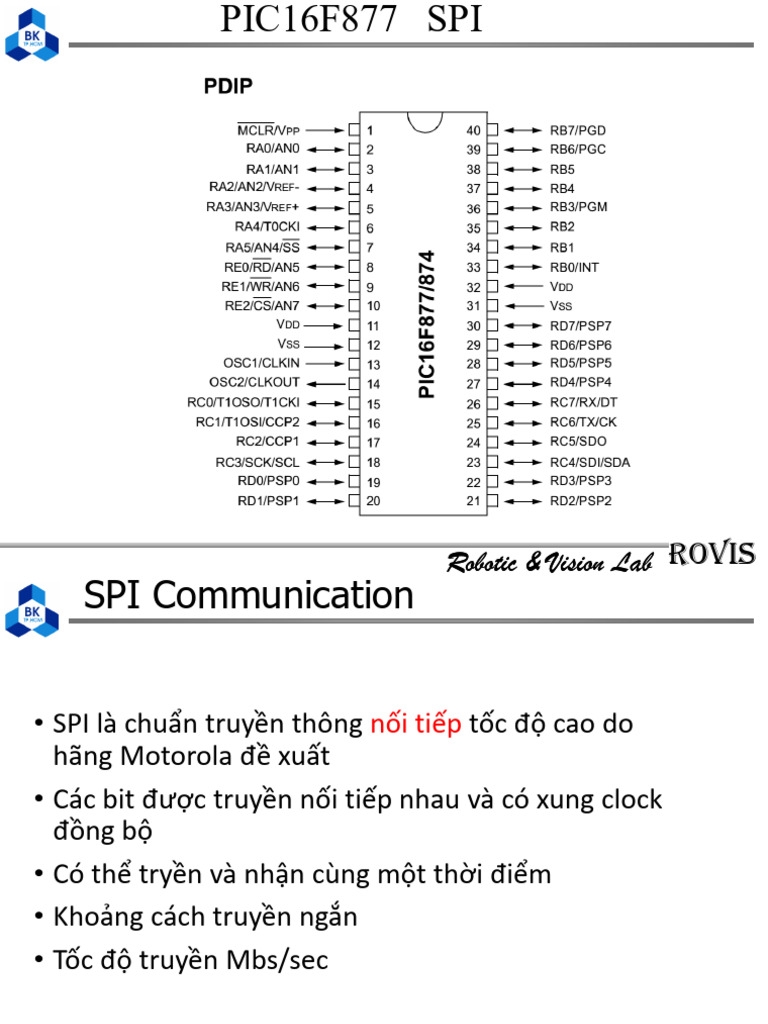 Pic16F877 SPI Rovis | PDF