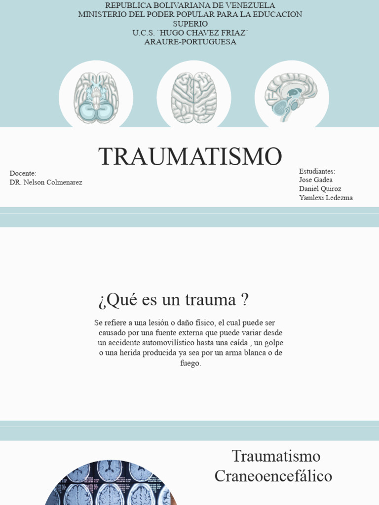 Guía de Traumatismos para Estudiantes | PDF | Emergencias Médicas | Lesión