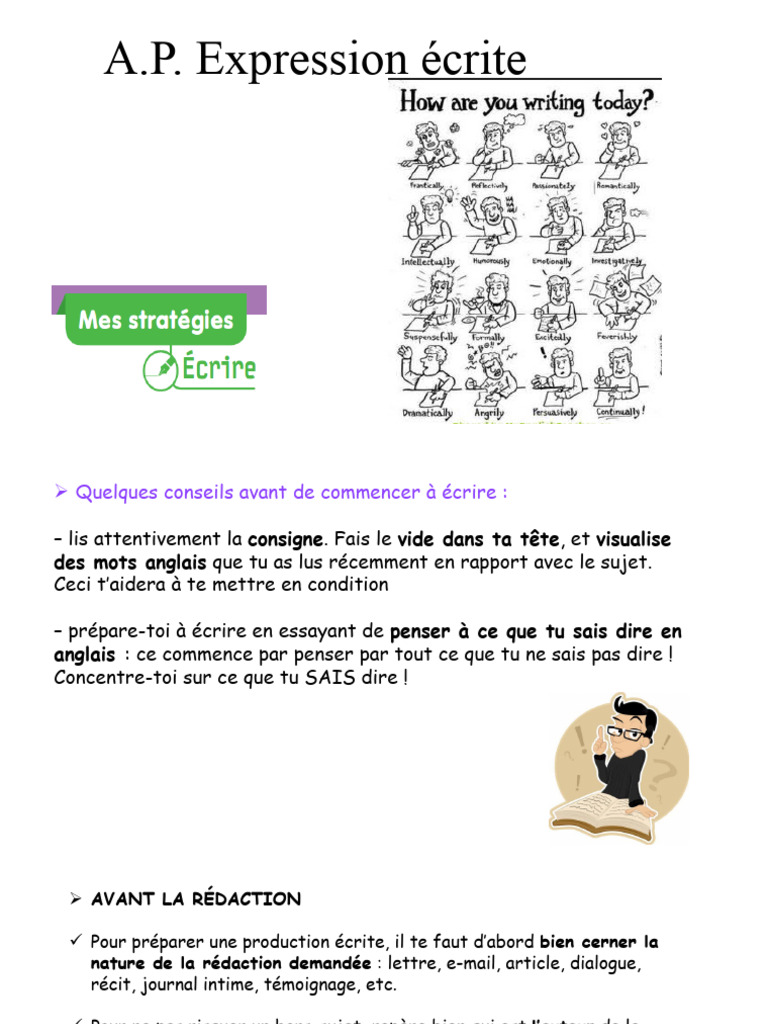 A.P. Expr Écrite | PDF | Phrase | Guillemet