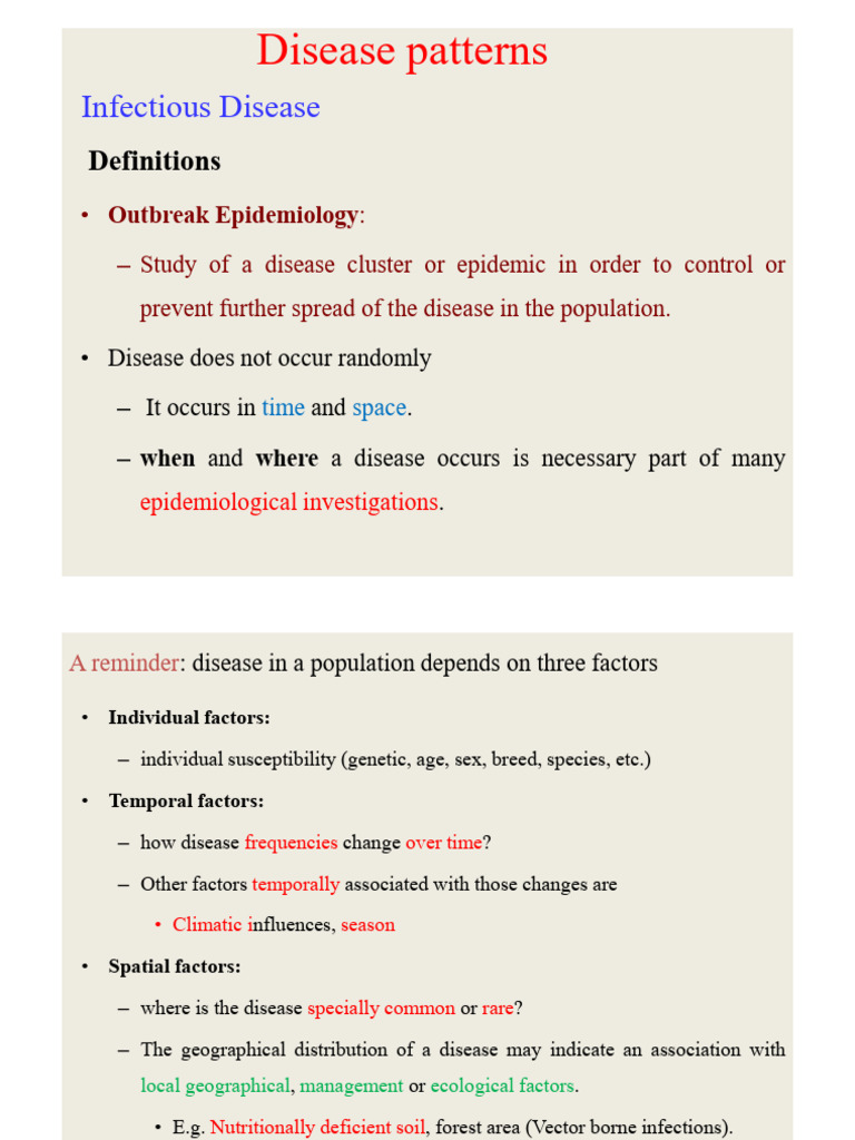 Disease Pattern | PDF | Epidemiology | Infection