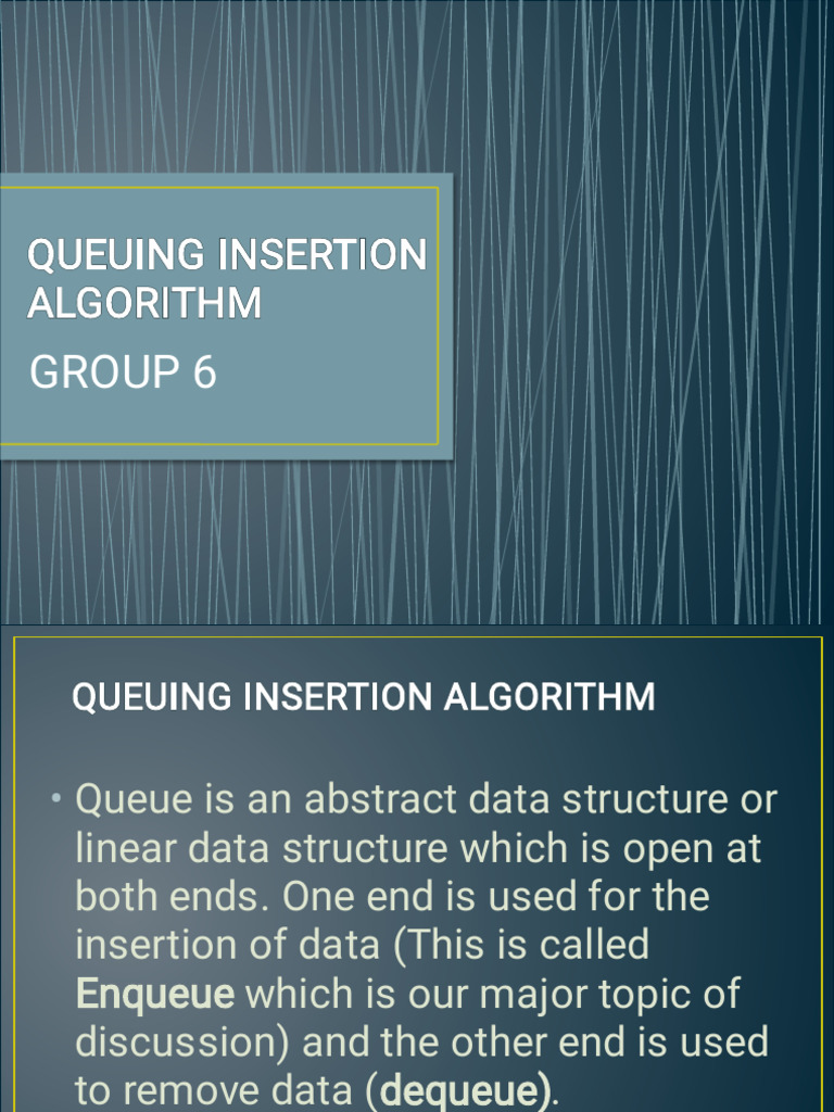 QUEUING INSERTION | Download Free PDF | Queue (Abstract Data Type) | Algorithms And Data Structures