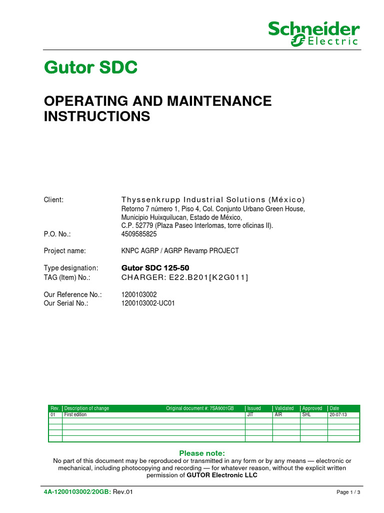 Gutor SDC 125-50 | PDF | Rectifier | Power Supply