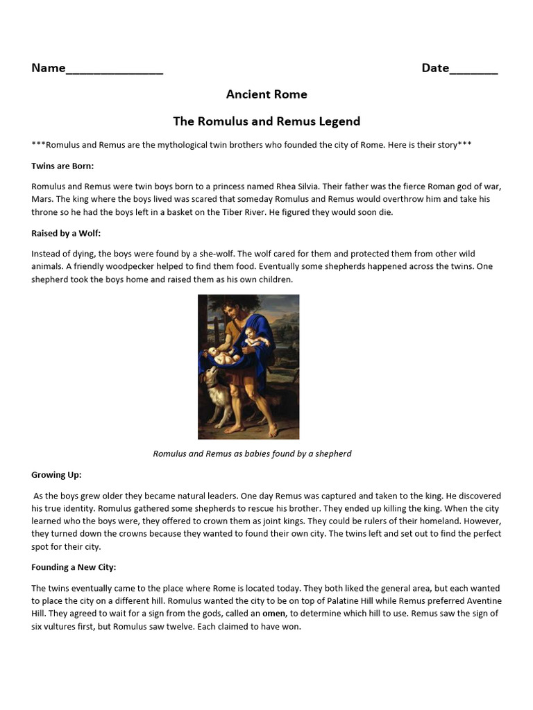 Romulus and Remus: Founders of Rome | PDF | Romulus And Remus | Roman ...