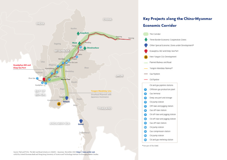 Key Projects in Myanmar's Economic Corridor | PDF | Myanmar