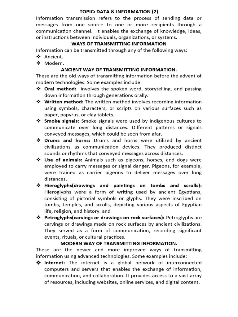 Year 8. Week 4. Data & Information | PDF | Internet | Instant Messaging