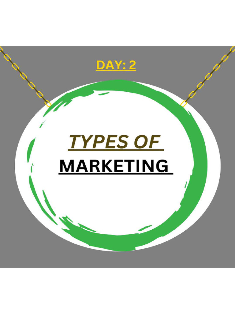 MAIN TYPES OF MARKETTING | PDF
