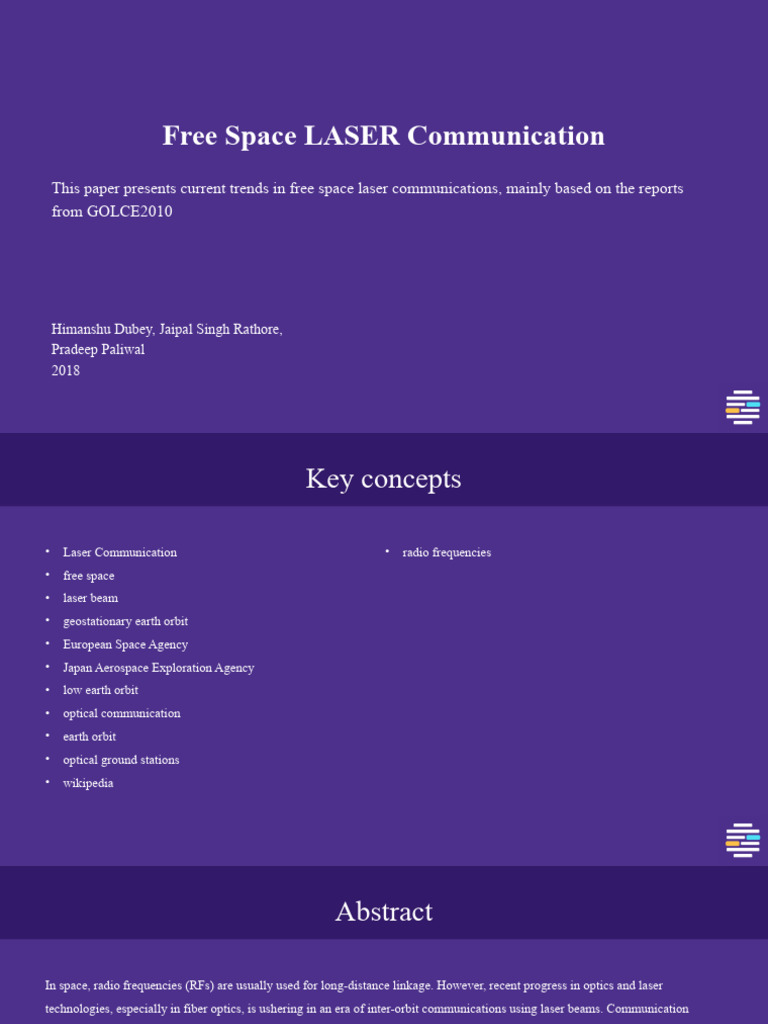 Free Space LASER Communication | PDF | Telecommunications | Satellite