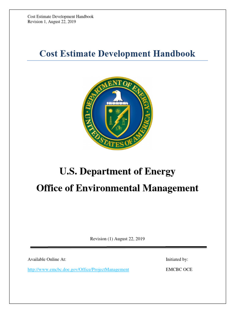 EM Cost Estimate Development Handbook | PDF | Life Cycle Assessment | Waste