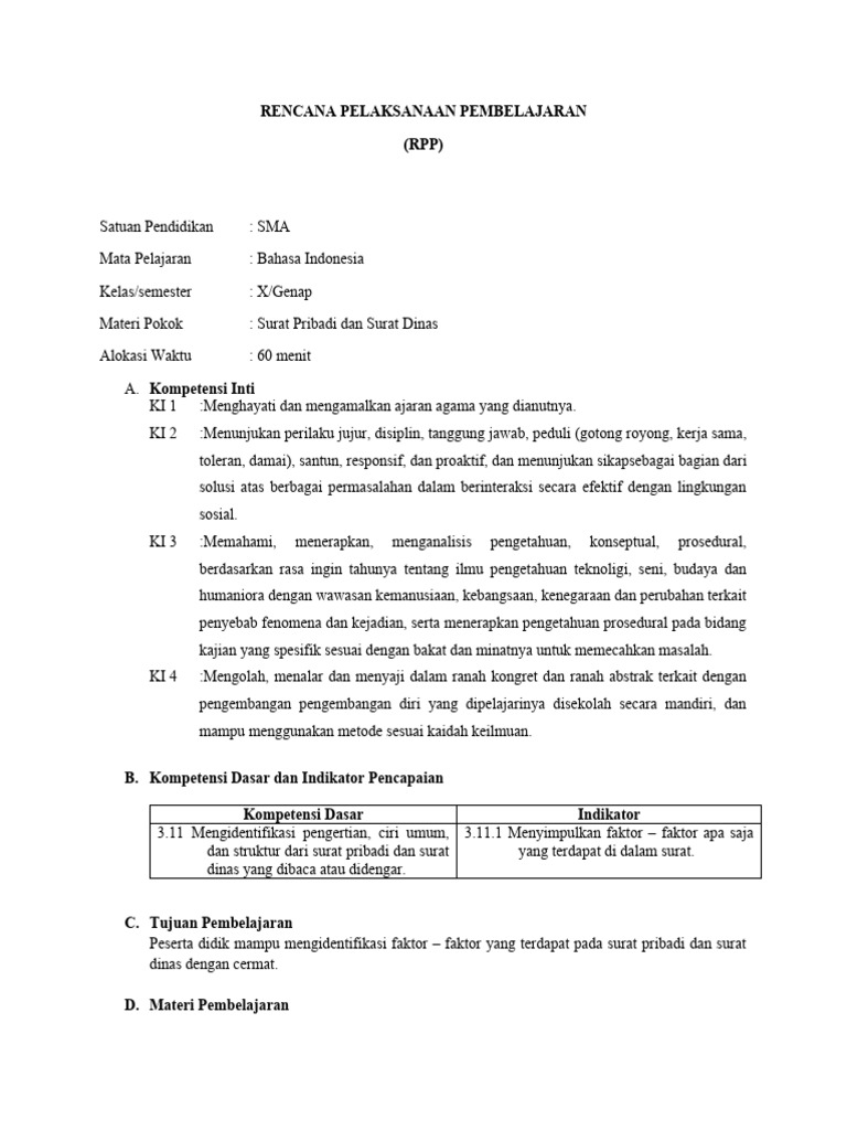 Simulasi Mengajar - RPP - Gilbert Talapessy | PDF