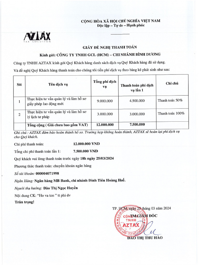 20240325-DNTT - MR Thinh - GCL | PDF